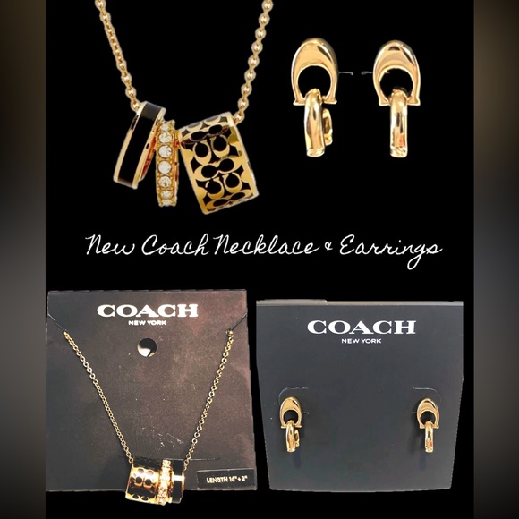 Coach | Jewelry | Nwt Coach Necklace And Earrings Set | Poshmark